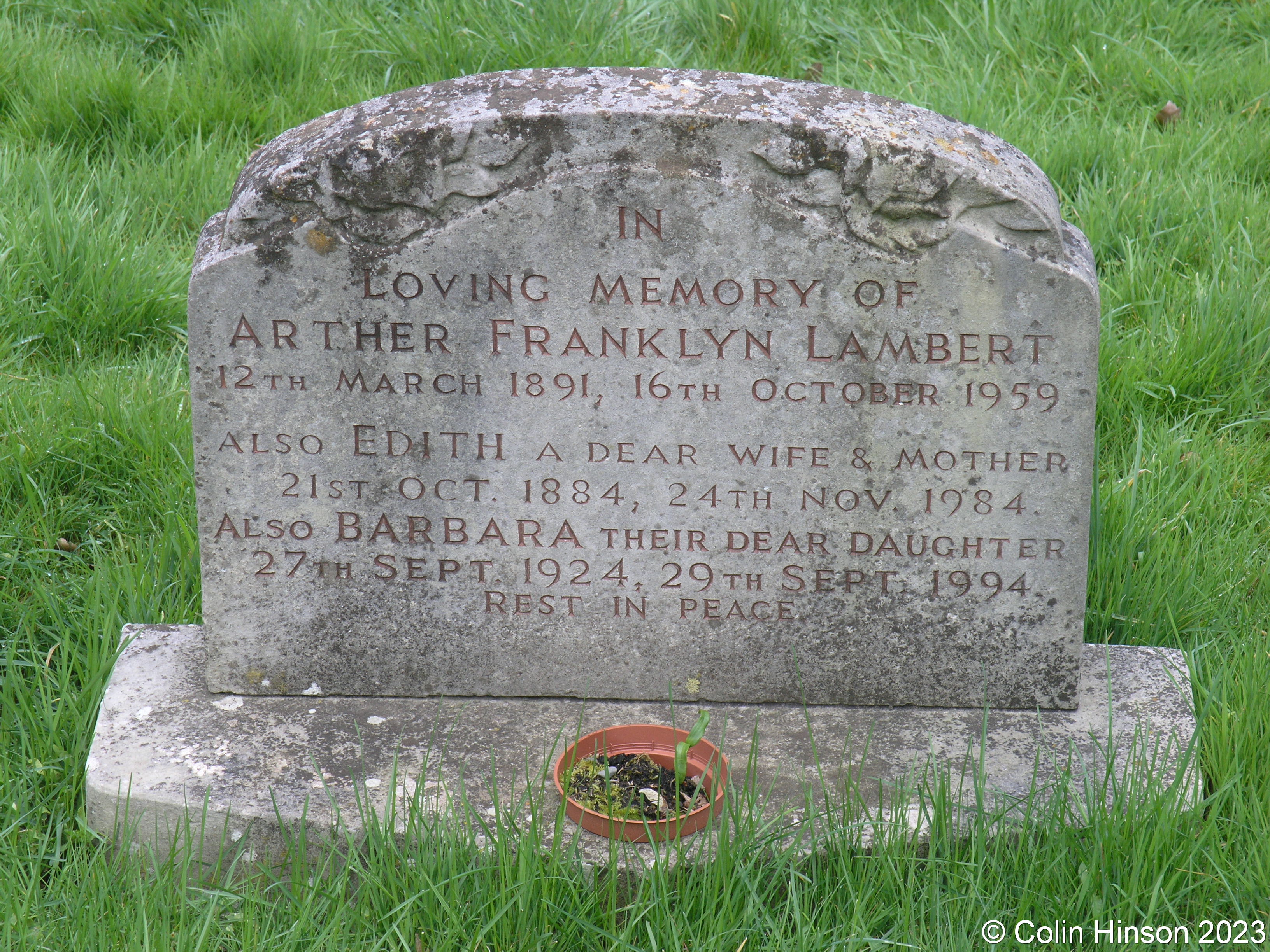 GENUKI: Walkington Churchyard gravestones etc., Yorkshire (East Riding)