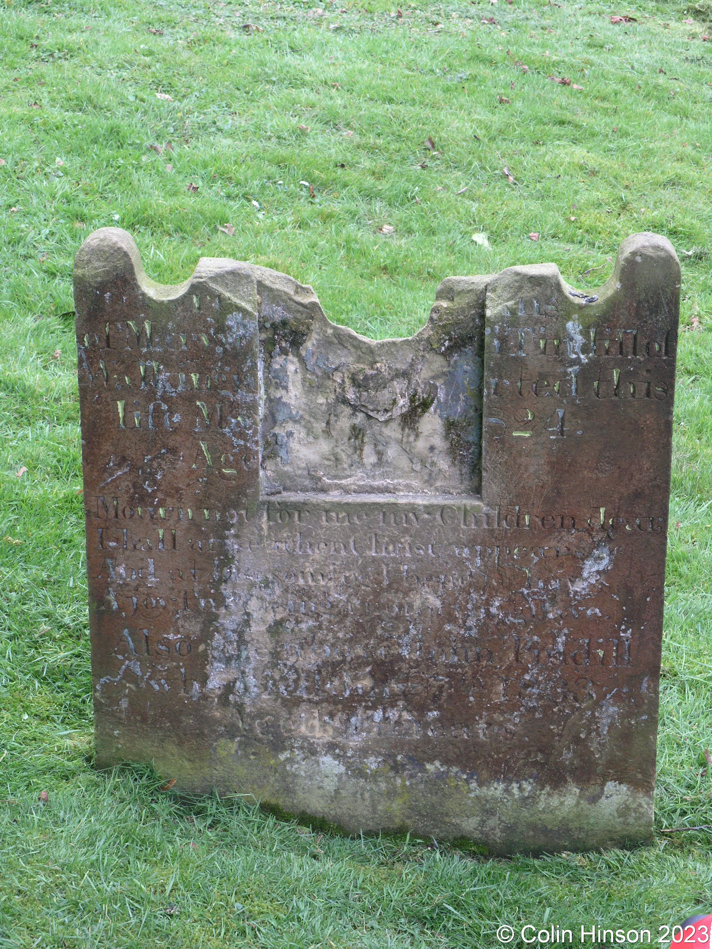 GENUKI: Walkington Churchyard gravestones etc., Yorkshire (East Riding)