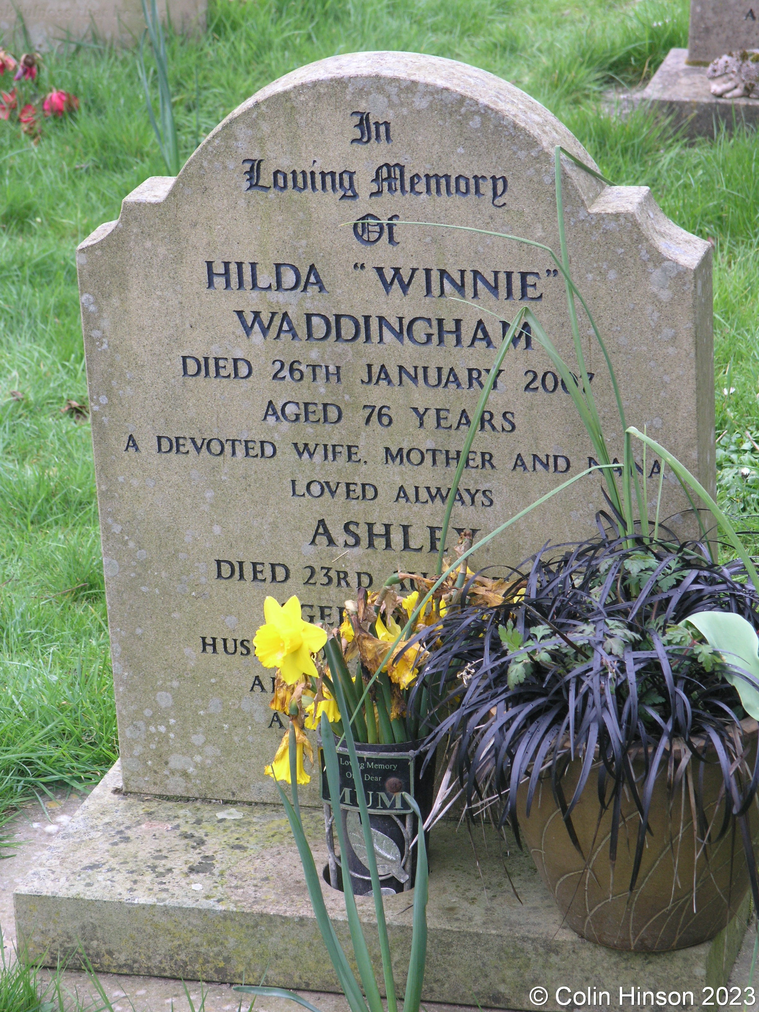 GENUKI: Walkington Churchyard gravestones etc., Yorkshire (East Riding)