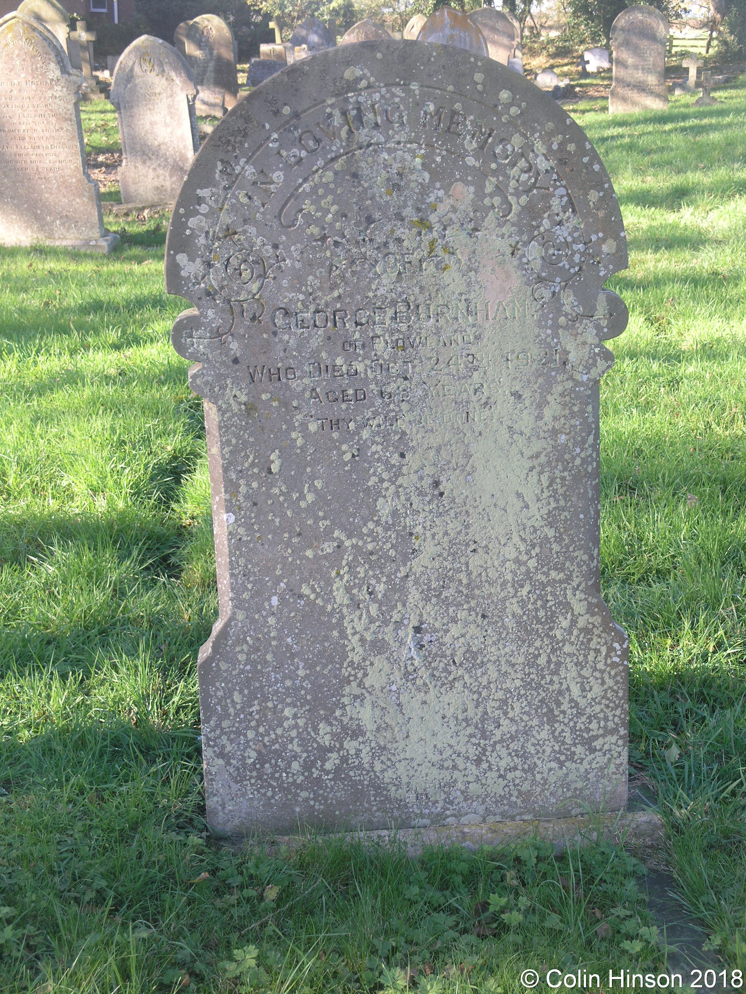 GENUKI: Welwick Churchyard gravestones etc., Yorkshire (East Riding)