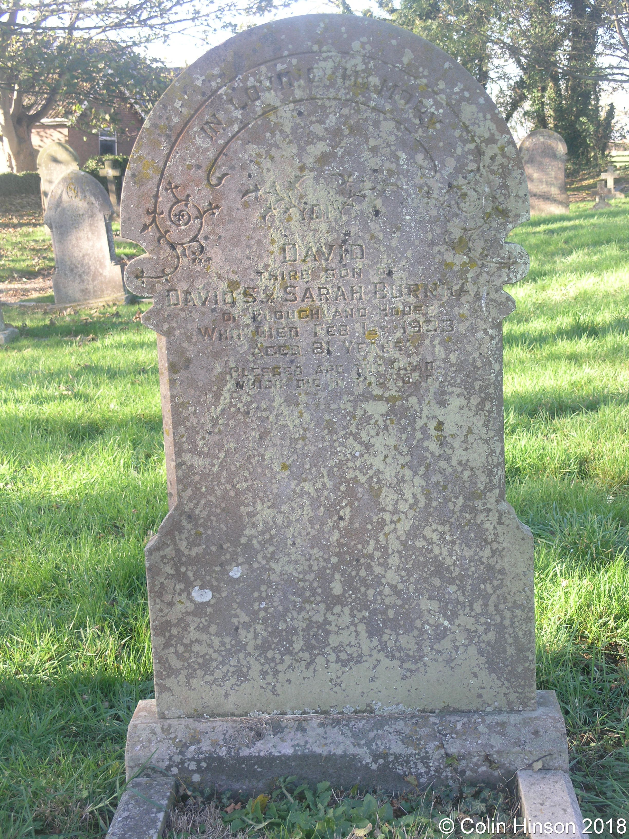 GENUKI: Welwick Churchyard gravestones etc., Yorkshire (East Riding)