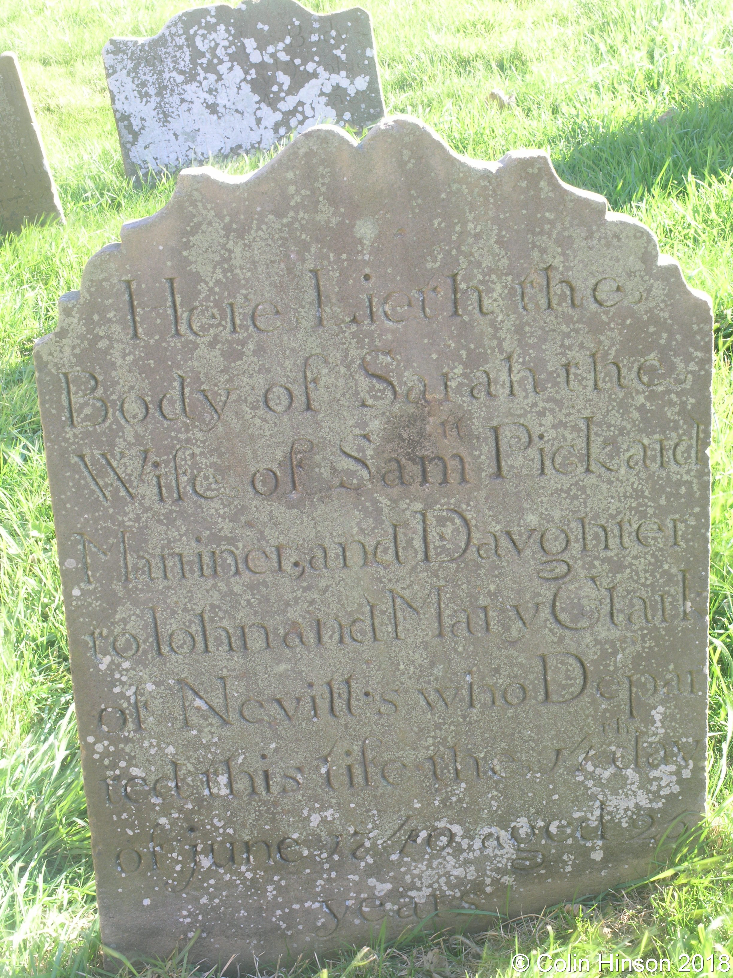 GENUKI: Welwick Churchyard gravestones etc., Yorkshire (East Riding)
