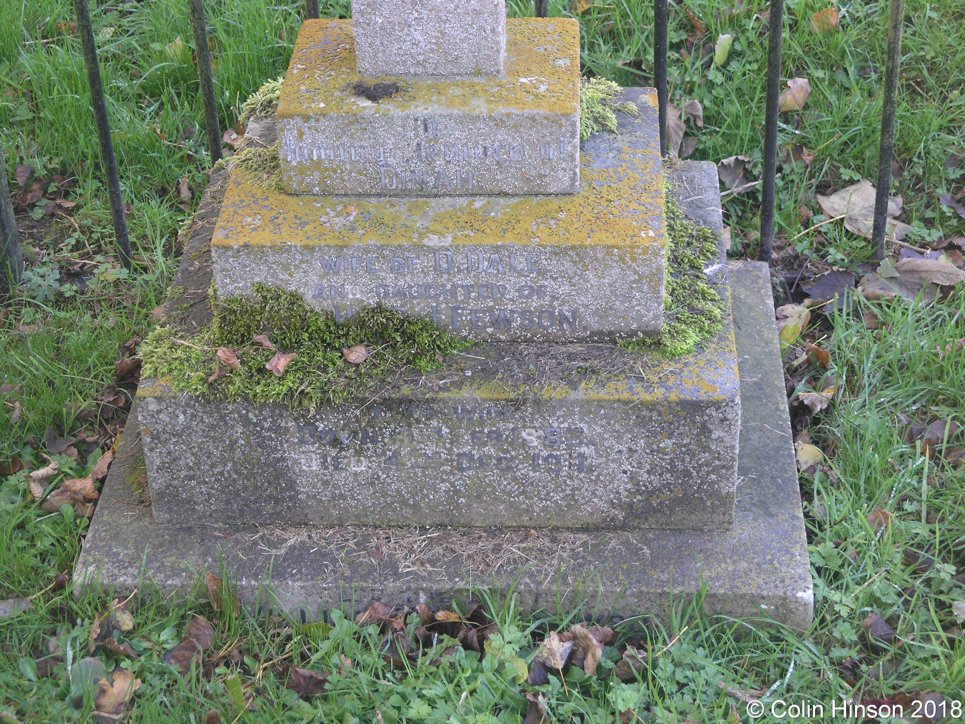 GENUKI: Welwick Churchyard gravestones etc., Yorkshire (East Riding)