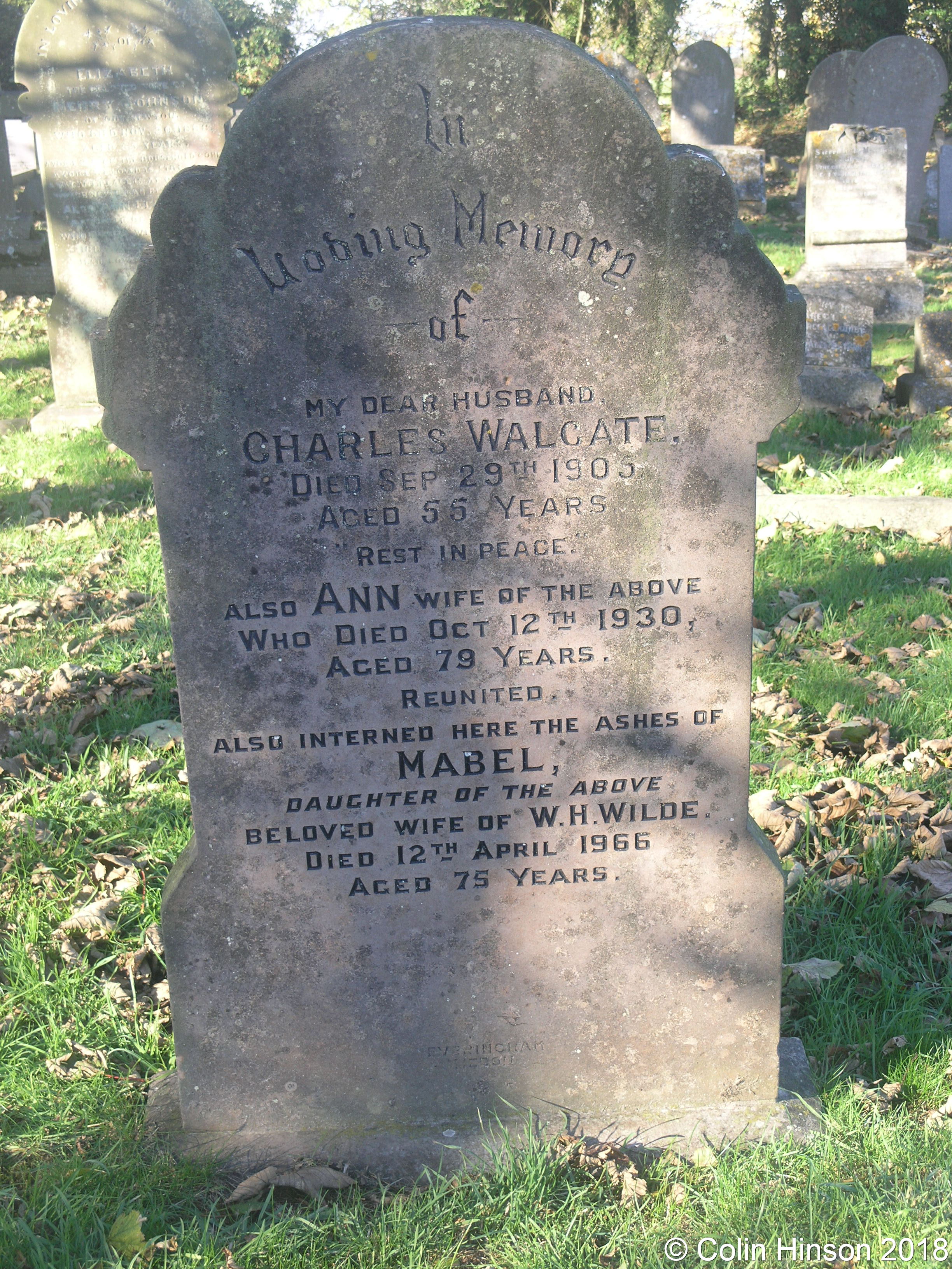 GENUKI: Welwick Churchyard gravestones etc., Yorkshire (East Riding)