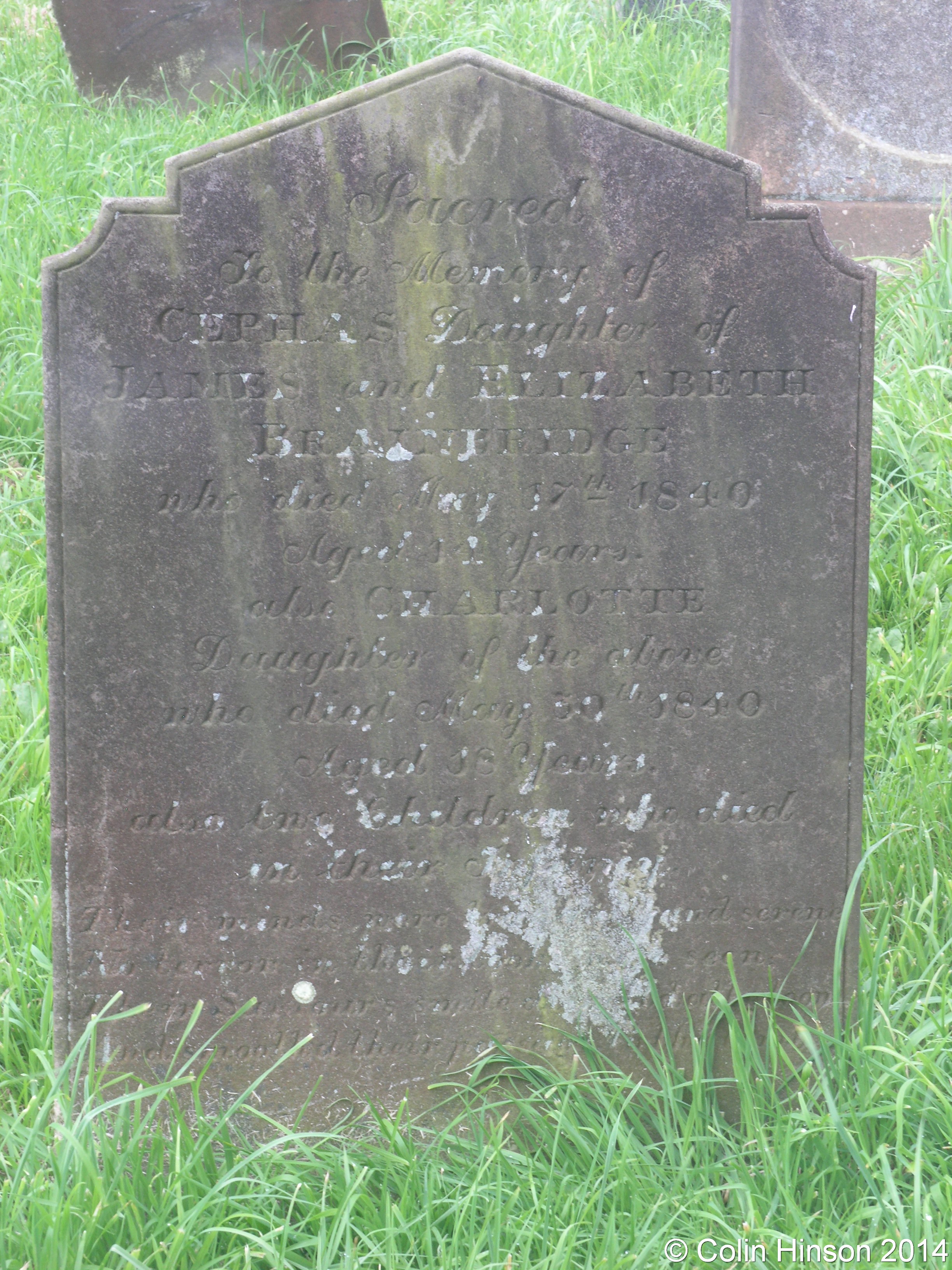 GENUKI: Withernwick Churchyard gravestones etc., Yorkshire (East Riding)