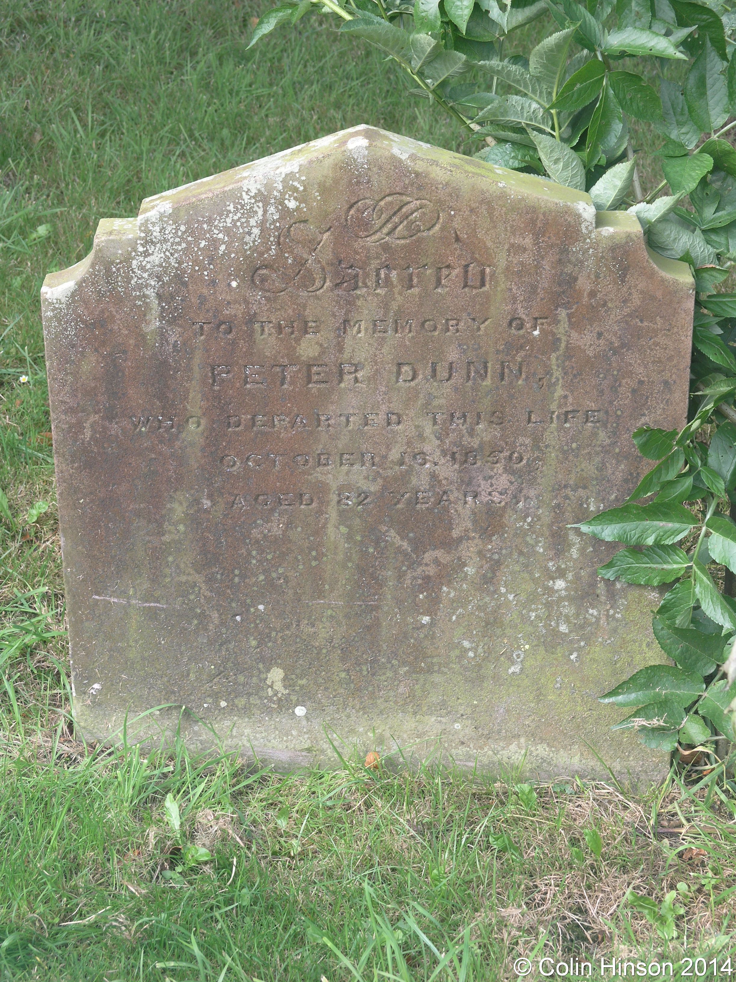 GENUKI: Withernwick Churchyard gravestones etc., Yorkshire (East Riding)