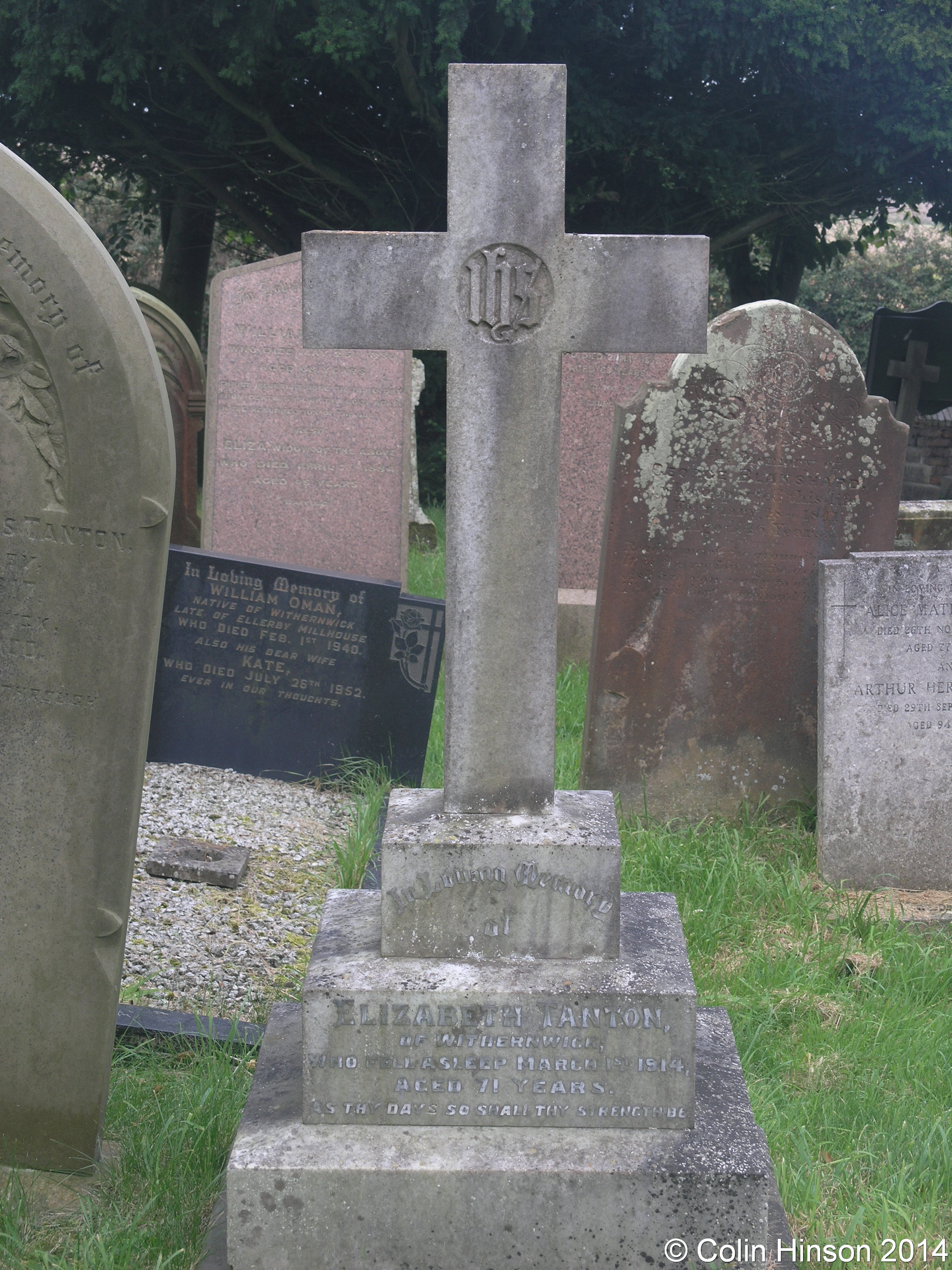 GENUKI: Withernwick Churchyard gravestones etc., Yorkshire (East Riding)
