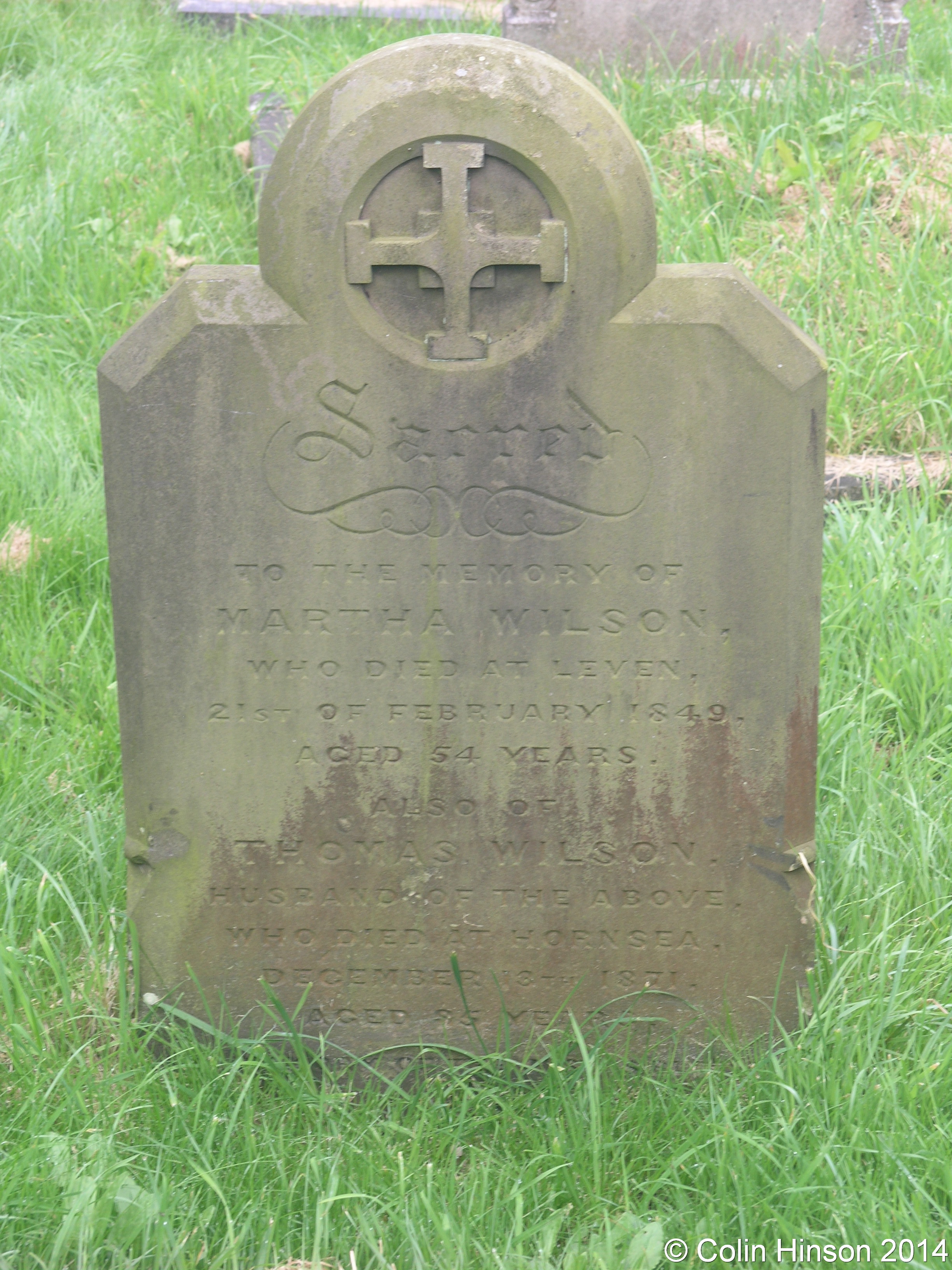 GENUKI: Withernwick Churchyard gravestones etc., Yorkshire (East Riding)